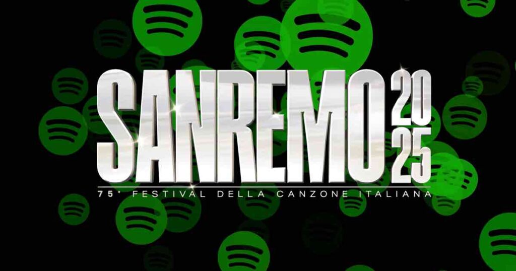 Sanremo 2025, la classifica dei pezzi in voga su Spotify